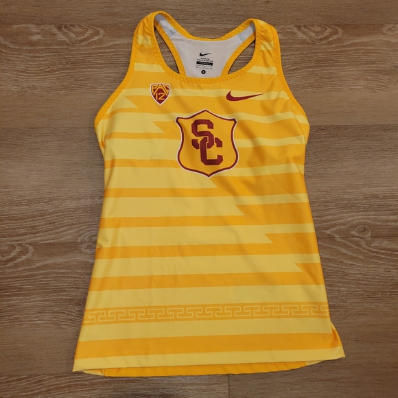 Nike | Tops | Nike Usc Trojans Track Field Running Singlet Womens Size ...